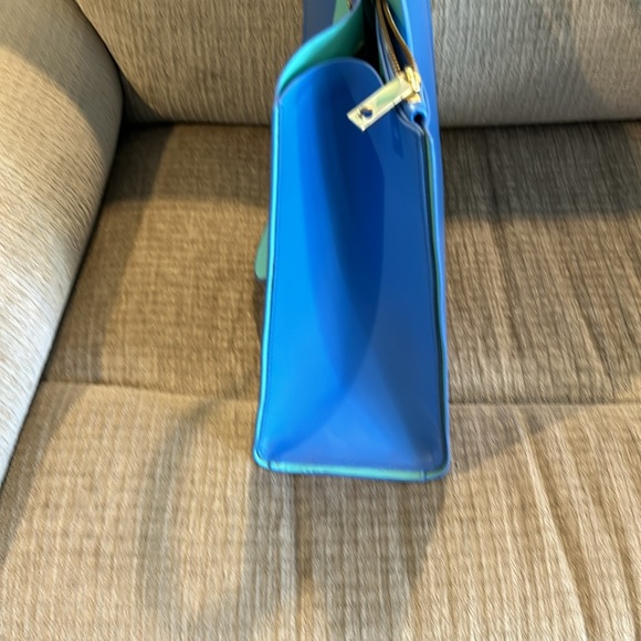 kate spade | Bags | Kate Spade Tote Shoulder Bag Blue Accent Of Green ...